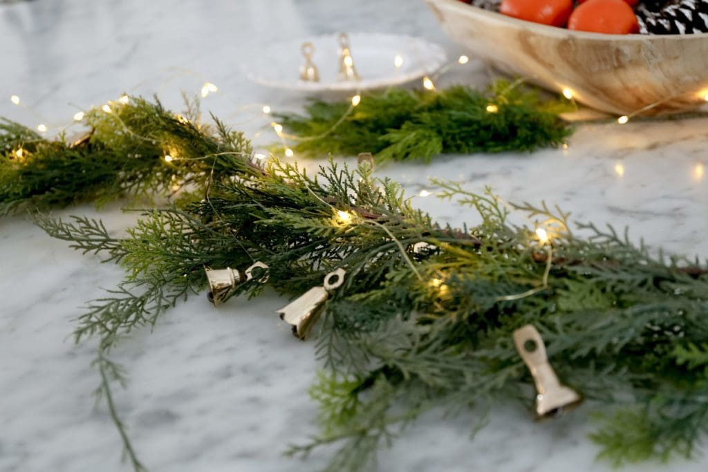 5 Minute DIY Brass Bell Garland - The Ginger Home